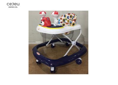China Foldable Baby Walker with Bear Toys Music Box 4 Adjustable Heights 8 Wheels 67x60x57cm for sale