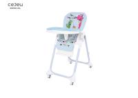China EN14988 Baby Feeding High Chair 8.2kg PVC Seat Cover 7 Height Adjustable for sale
