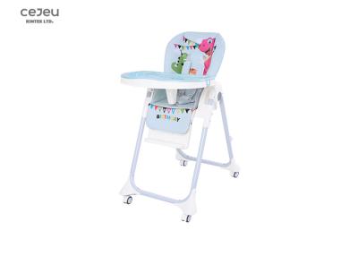 China EN14988 Baby Feeding High Chair 8.2kg PVC Seat Cover 7 Height Adjustable for sale