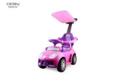 China 3-4KM/H Push Along Toy Car for Toddlers 1-3 Years with Music Lights Storage Pink for sale