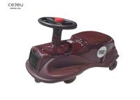 China Kids Ride On Wiggle Car with PU Flashing Wheels Air Horn Ages 3-8 Brown for sale