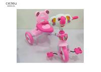 China Kids Riding Tricycle for Age 3-6 Loaded 25kg Pink Plastic Trike with Flashing Pedal for sale