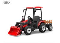 China 12V Twin Motor Kids Ride On Tractor with Trailer Work Light 3-8 Years for sale