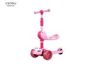 China 2 in 1 Kids Scooter Push Along with Height Adjustable Seat and Rear Foot Brake for Ages 3-8 for sale
