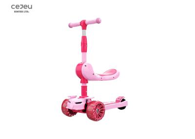 China 2 in 1 Kids Scooter Push Along with Height Adjustable Seat and Rear Foot Brake for Ages 3-8 for sale