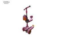 China Kids 3 Wheel Push Scooter with Removable Seat Ages 3-8 Height Adjustable 60x27x72-83cm for sale