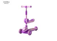 China PU Flashing Wheel Baby Kick Scooter 3 Wheel Adjustable Height Handle for Kids Age 3-8 for sale