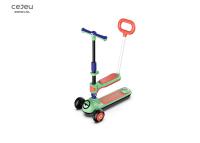 China 3 Wheeled Baby Kick Scooter with Adjustable Height Handle for Ages 3-8 for sale