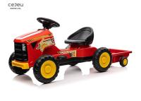 China Kids Ride On Electric Tractor with Tow Bucket 131x50x53cm 30kg Capacity for sale
