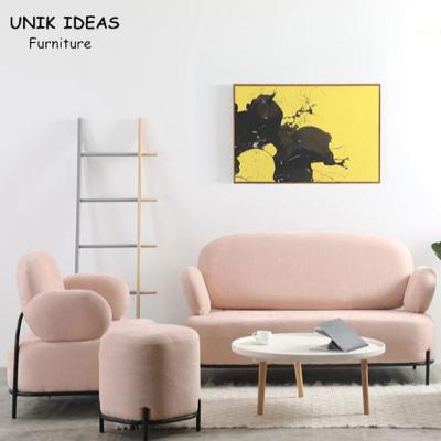 China Nordic Modern Sectional Corner Sofa Set Fabric Living Room Furniture 71x95x80 cm for sale