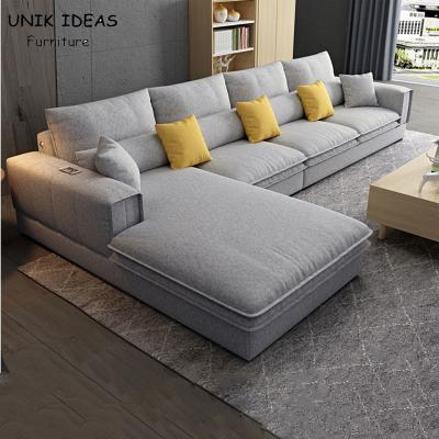 China Nordic L Shaped Fabric Corner Sectional Sofa Lounge Customizable Size for sale