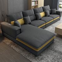 China Luxury Fabric Corner Sectional Sofa Set 180x318x90CM Living Room Furniture for sale