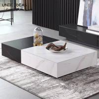 China American Style Luxury Wrought Iron Marble Center Table 130x80x26 cm Customizable for sale