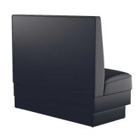 China Custom Button Tufted Black Commercial Booth Seating 1200x600x1050mm Solid Wood Frame for sale