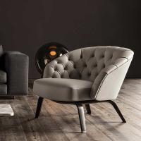 China Modern Club Single Sofa 750x700x790mm Luxury Lounge Restaurant Furniture with High Resilience Memory Foam for sale