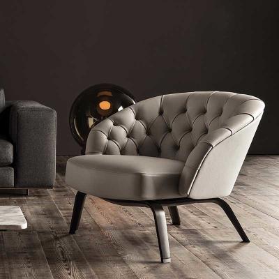 China Modern Club Single Sofa 750x700x790mm Luxury Lounge Restaurant Furniture with High Resilience Memory Foam for sale