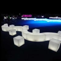 China LED Glow Party Sofa 120cm RGB Remote Control Rechargeable Bar Bench Seating Waterproof IP54 for sale