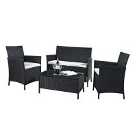 China 4 Piece Rattan Wicker Outdoor Sofa Set with Cushion 58.5x54x82 cm Single Chair for sale