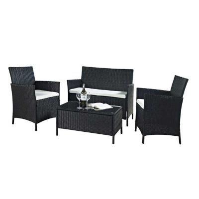 China 4 Piece Rattan Wicker Outdoor Sofa Set with Cushion 58.5x54x82 cm Single Chair for sale