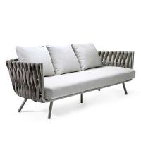 China Leisure Outdoor Aluminum Frame Rope Sofa Set 72x150x70 CM Waterproof Fabric for sale