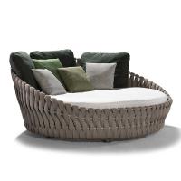 China Leisure Outdoor Aluminum Frame Rope Sofa Set 72x150x70 CM Waterproof Fabric for sale