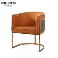 China Italian Postmodern Luxury Lounge Armchair Stainless Steel Leg 70x78x80 cm Customizable for sale
