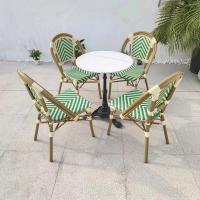 China Waterproof UV-resistant Outdoor Garden Chair Aluminum Frame PE Rattan 52x58x88 cm for sale