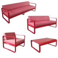China Outdoor Rattan Wicker 2 Seater Garden Patio Sofa Set Aluminum Frame 2 Seat Beach for sale