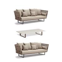 China Modern Outdoor Sectional Sofa 142x72x77cm Waterproof Garden Furniture Set for sale