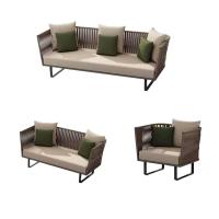 China Modern Outdoor Sectional Sofa 142x72x77cm Waterproof Garden Furniture Set for sale