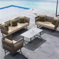 China Modern Outdoor Sectional Sofa 142x72x77cm Waterproof Garden Furniture Set for sale