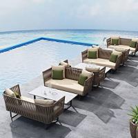 China Modern Outdoor Sectional Sofa 142x72x77cm Waterproof Garden Furniture Set for sale