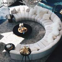 China Custom Italian High End Modular Sectional Leather Sofa Fabric MDF Paint Modern Design 109cm to 420cm for sale