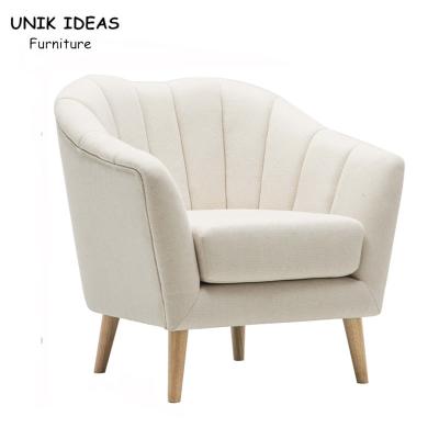 China Hotel Luxury Lounge Sofa Single Seater Armchair Solid Wood Frame 95x98x100 cm for sale