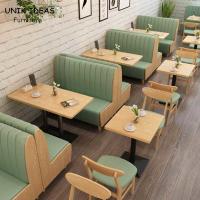China Double Side High Back Commercial Cafeteria Booth Seating Leather Restaurant Sofa 2 Seater Custom for sale