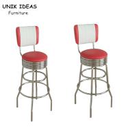 China American Design Metal Frame Bar Stools Industrial 50'S Customize for sale