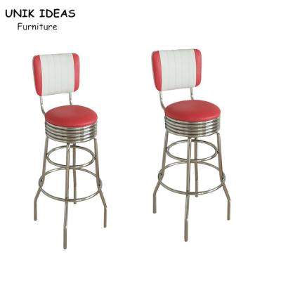 China American Design Metal Frame Bar Stools Industrial 50'S Customize for sale