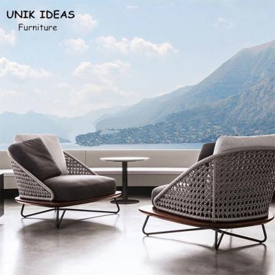 China Waterproof Outdoor Lounge Garden Sofa Set 3-Seater PE Rattan Aluminum Frame for sale