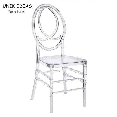 China Clear Resin Phoenix Chair 500kg Capacity Stackable Wedding Banquet Seating for sale