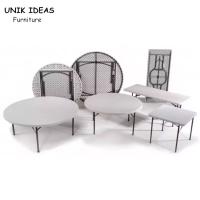 China 5ft HDPE Plastic Round Table Foldable Portable For Outdoor Party Event for sale