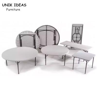 China 5ft HDPE Plastic Round Table Foldable Portable For Outdoor Party Event for sale