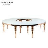 China Luxury Stainless Steel Wedding Round Dining Table 340cm for Banquet Events for sale