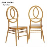 China Hotel Metal Gold Stacking Phoenix Chairs 38Wx420Dx945H mm for Events for sale