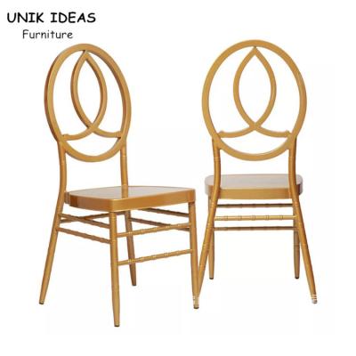 China Hotel Metal Gold Stacking Phoenix Chairs 38Wx420Dx945H mm for Events for sale