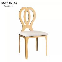 China Rental Infinity Wedding Chair Stainless Steel 304 Gold Silver Rose Gold 1.2mm Tube for sale