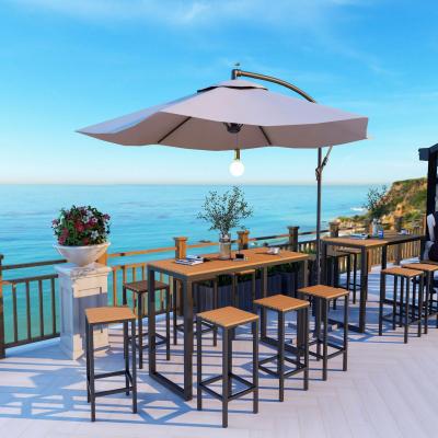 China Modern Outdoor Leisure Bar Table and Chairs Set Aluminum Frame 4 Seats for sale