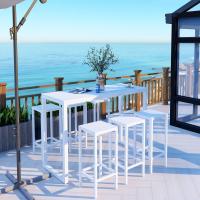 China Modern Outdoor Leisure Bar Table and Chairs Set Aluminum Frame 4 Seats for sale