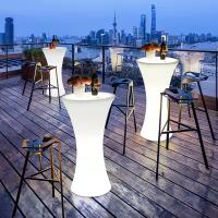 China LED Glowing Cocktail Table Waterproof 53x50x113 cm Customizable Party Furniture for sale