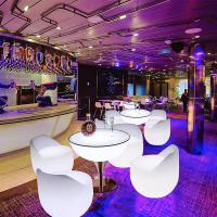 China Remote Control LED PE Coffee Table and Sofa Set for Outdoor Bar Cocktail Lounge for sale