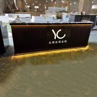 China Industrial Style Coffee Shop Bar Counter Custom Size Plywood MDF Commercial Service Desk for sale